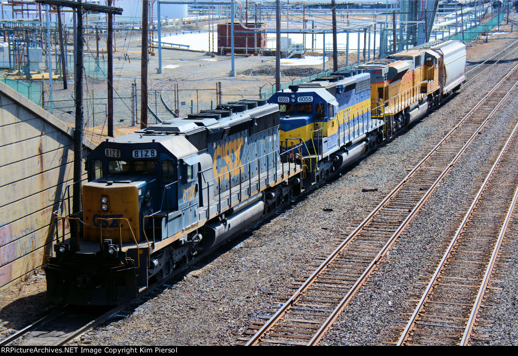 CSX 8128 RCPE 6055 UP 3772 Ethanol Train Power